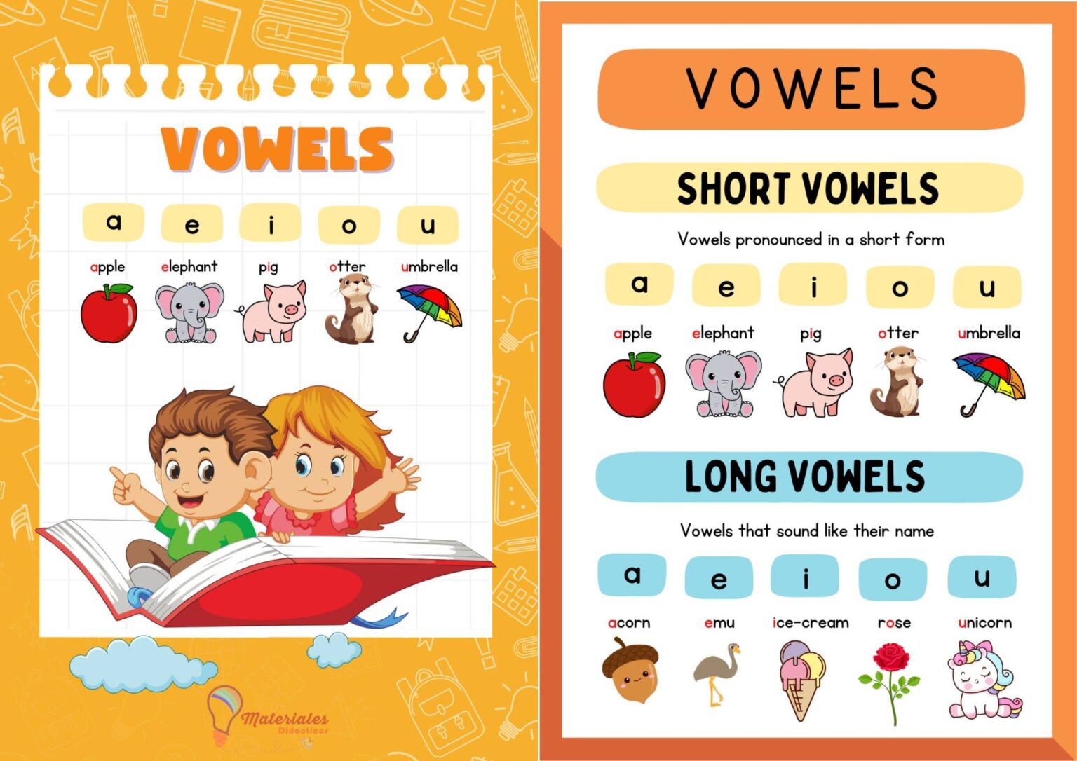 Cuadernillo De Vocales En Ingles Materiales Didacticos